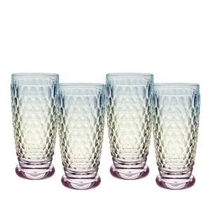 VILLEROY & BOCH Boston Pearl Crystal Highball Glasses, Set Of 4 Multi