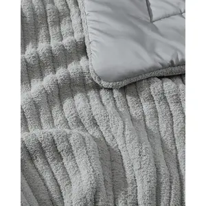 SUNDAY CITIZEN Snug Piped Comforter, Queen - Cloud Grey