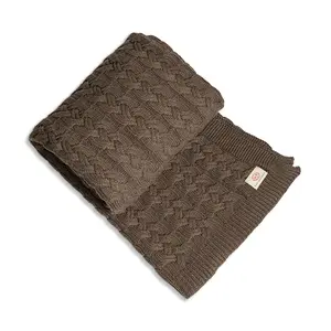 PINK LEMONADE Double Care Throw Blanket - Brown