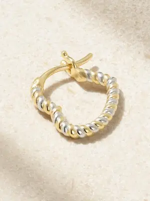 Yvonne Léon Mini Créole Coeur Single Hoop Earring - Gold