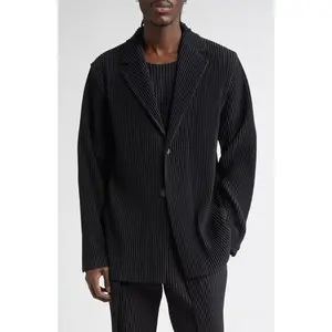Issey Miyake Basics Pleated Blazer - Black