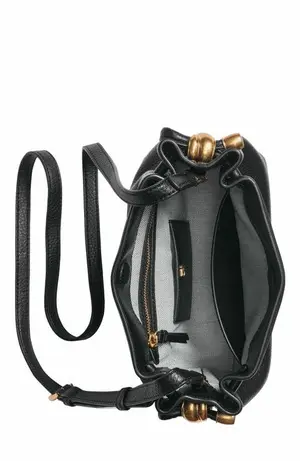 Donna Karan New York Leather Crossbody Bag - Black/gold