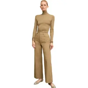 M.M.LAFLEUR Fine-ribbed Turtleneck - Saddle