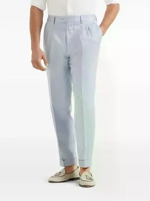 Brunello Cucinelli Pressed-crease Trousers - Blue