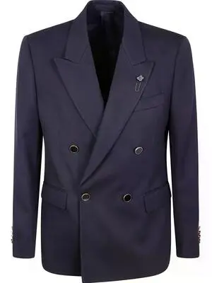 LARDINI Double-breasted Blazer - Blue