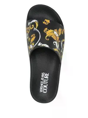 Versace Barocco-print Slides