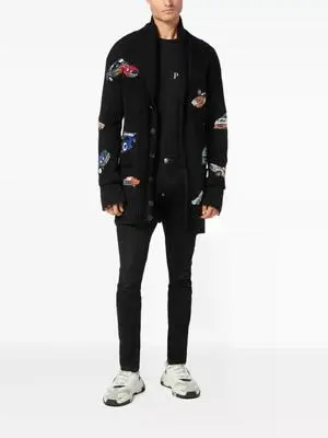 Philipp Plein Car-intarsia Cardigan