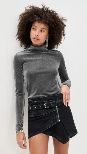 Isabel Marant Jadia Metallic Knit Top