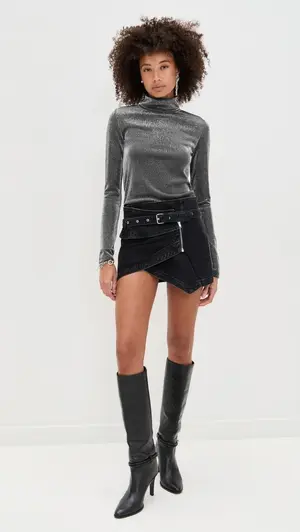 Isabel Marant Jadia Metallic Knit Top