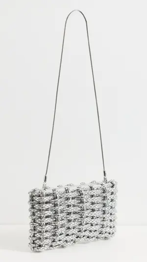 Simkhai Morgan Rhinestone Embellished Woven Clutch