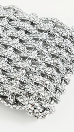 Simkhai Morgan Rhinestone Embellished Woven Clutch