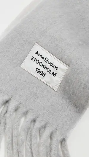 Acne Studios Volly Alpaca Scarf - Grey/light Grey