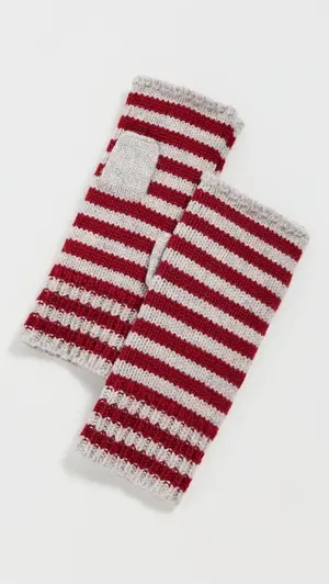 DAMSON MADDER Striped Wool Mittens