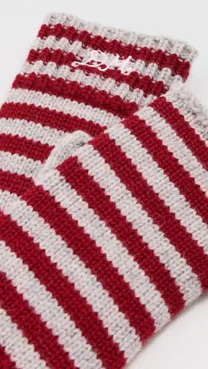 DAMSON MADDER Striped Wool Mittens