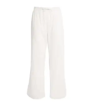 Desmond & Dempsey Floral Jacquard Pyjama Trousers - Ivory