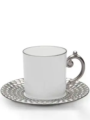 L'Objet Aegean Espresso Cup And Saucer - White