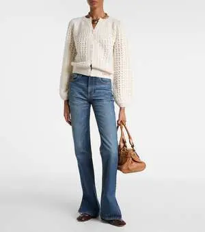 Chloé Pointelle Wool And Cashmere Cardigan