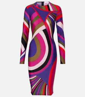 Emilio Pucci Printed Jersey Mini Dress - Multicoloured