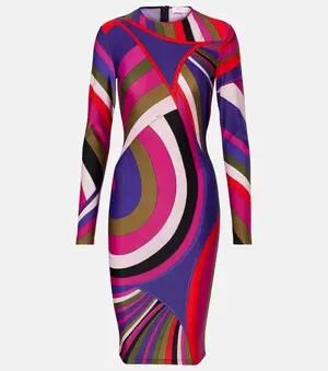Emilio Pucci Printed Jersey Mini Dress