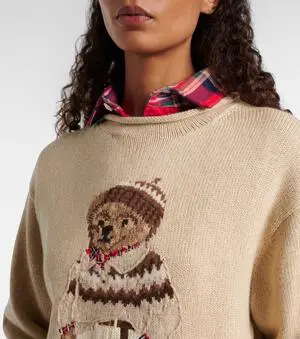 Polo Ralph Lauren Polo Bear Cotton And Wool-blend Sweater