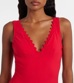 KARLA COLLETTO Inés Scalloped Swimsuit - Red