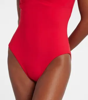 KARLA COLLETTO Inés Scalloped Swimsuit - Red