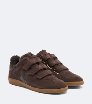 Isabel Marant Étoile Beth Shearling-lined Suede Sneakers - Brown