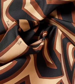 Emilio Pucci Labirinto Silk Twill Scarf