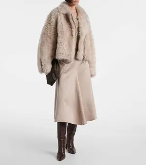 Brunello Cucinelli Shearling Jacket - Beige