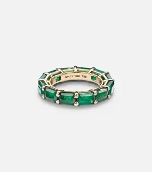 Shay Jewelry 18kt Gold Ring With Emerald - Green