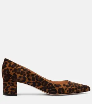 GIANVITO ROSSI Piper 45 Leopard-print Suede Pumps - Brown