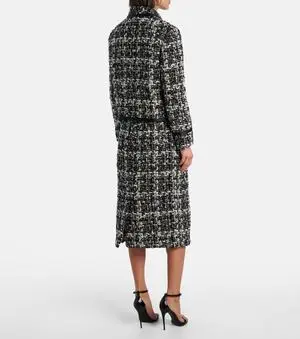 Dolce & Gabbana Checked Double-breasted Bouclé Jacket