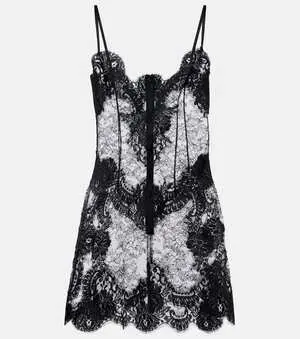 Dolce & Gabbana Sheer Lace Mini Dress