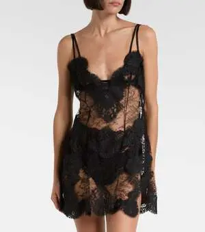 Dolce & Gabbana Sheer Lace Mini Dress