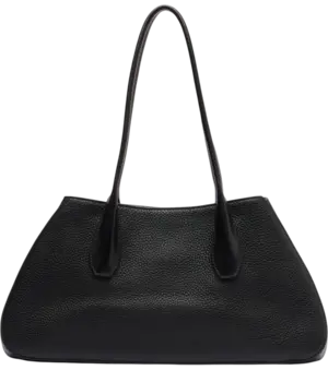 THE ROW Alger Medium Leather Shoulder Bag - Black