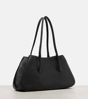 THE ROW Alger Medium Leather Shoulder Bag - Black