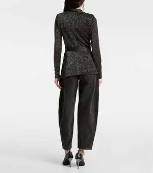 Isabel Marant Étoile Cinay Lame Wrap Top
