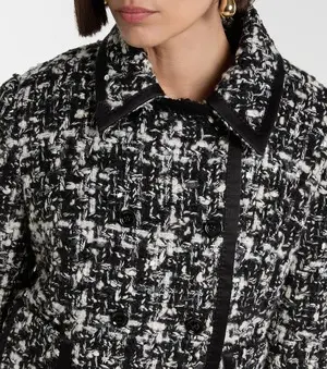Dolce & Gabbana Checked Double-breasted Bouclé Jacket