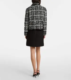 Dolce & Gabbana Checked Double-breasted Bouclé Jacket