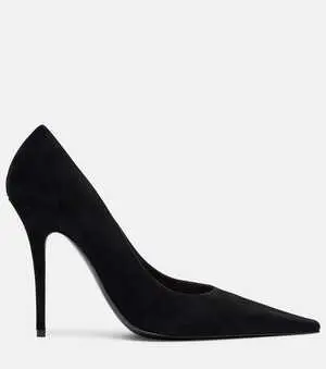 Amina Muaddi Barbara 105 Suede Pumps