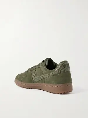 Nike Field General Snake-effect Leather-trimmed Suede Sneakers