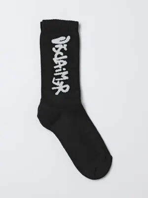 DISCLAIMER Ribbed Socks Black