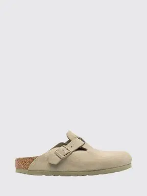 BIRKENSTOCK Boston Suede Mules - Beige