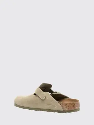 BIRKENSTOCK Boston Suede Mules - Beige