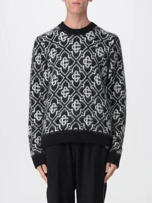 Casablanca Jacquard Knit Crewneck Sweater - Grey