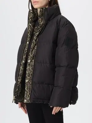 Just Cavalli Puffer Jacket With Animal Print - Green
