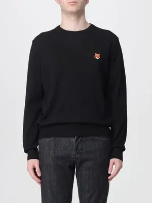 Maison Kitsuné Embroidered Fox Head Sweater - Black