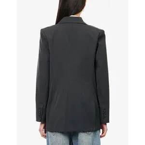 Good American Oversized Double-breasted Stretch-woven Blazer