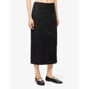 REFORMATION Fig Preserve Split Midi Skirt