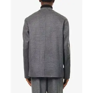 Dunhill Stand-collar Reversible Wool Jacket
